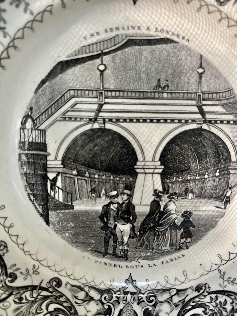 Rare Antique Creil Montereau French Talking Plate From 1850’s Featuring ...