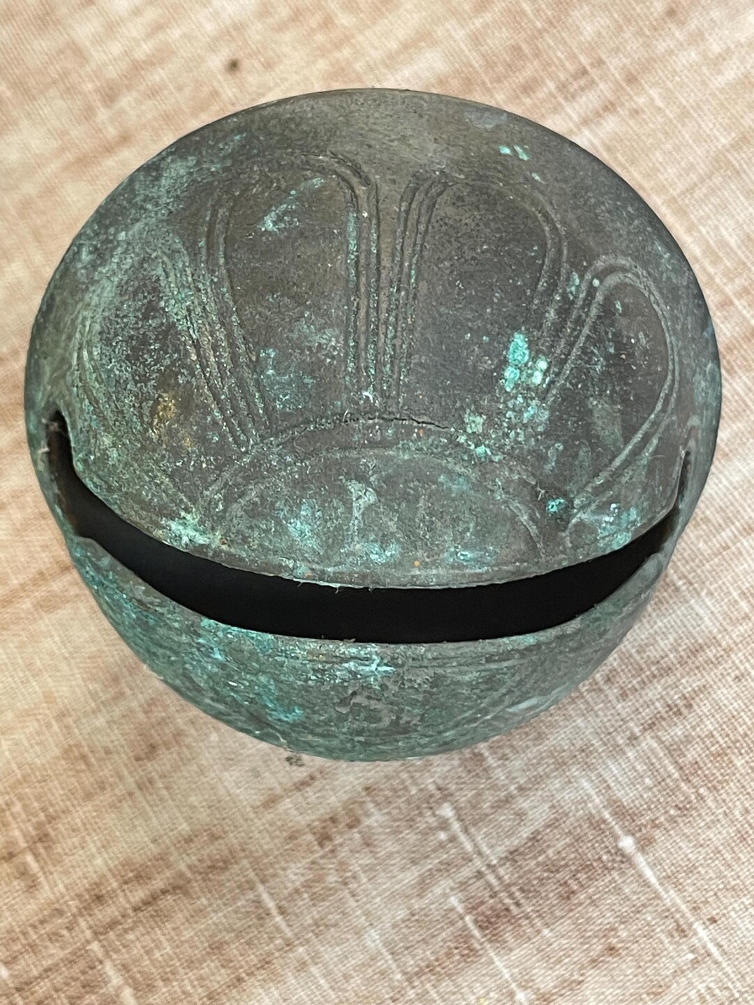 Antique 1800s Cast Bronze Large Crotal Bell, Rumble Bell, Sleigh Bell ...