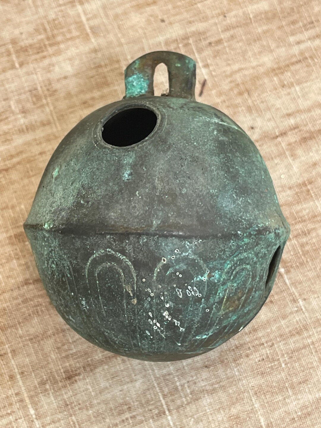 Antique 1800s Cast Bronze Crotal Bell, Rumble Bell, Sleigh Bell. Size 8 ...