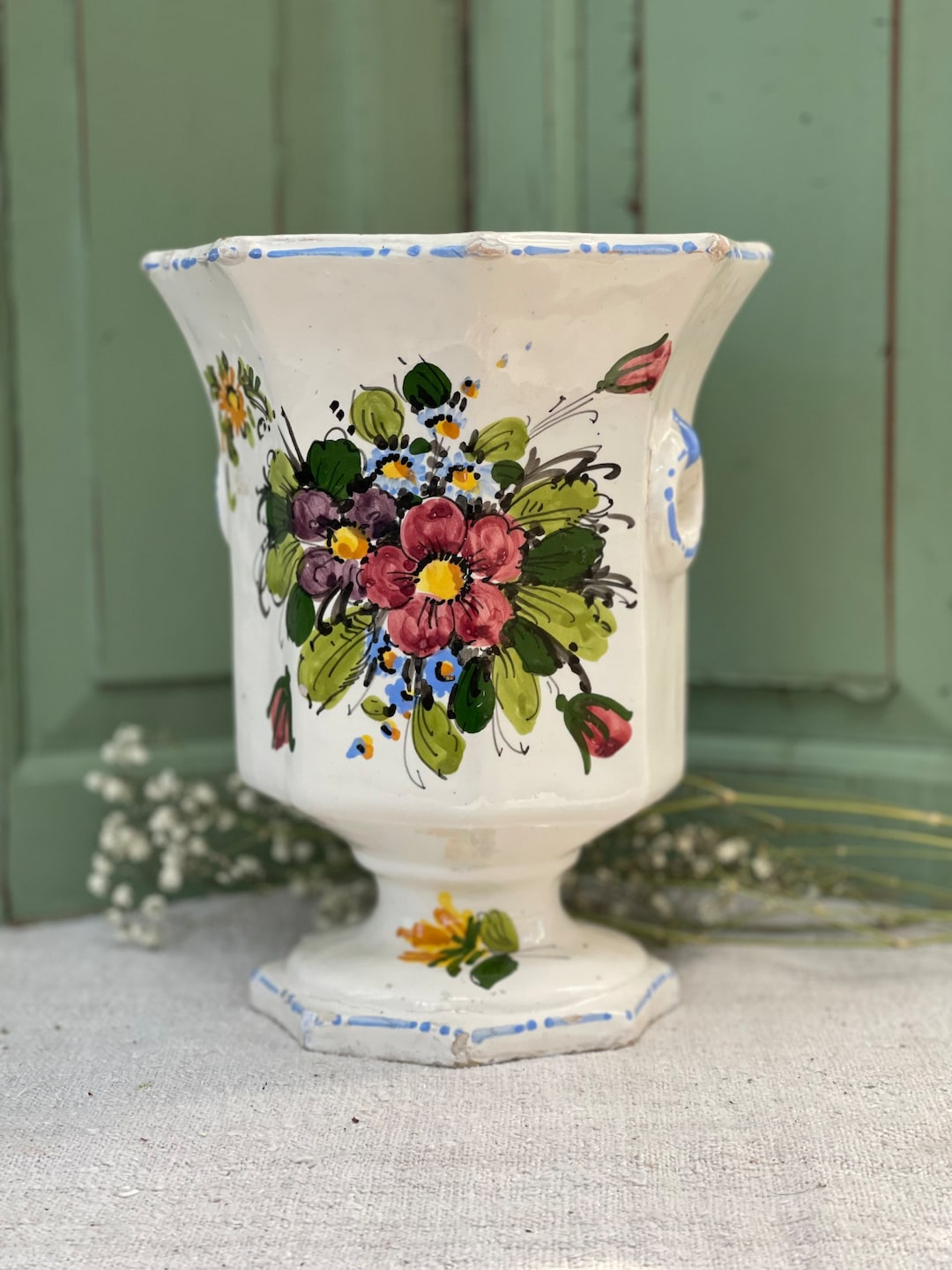 Beautiful Vintage, Nico, Italian Urn Style Pottery Vase/planter - Etsy