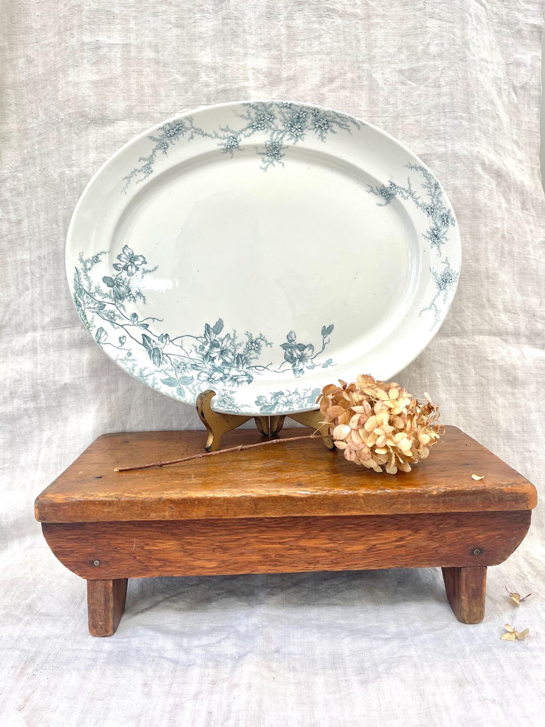 Beautiful Antique 1891 English Colonial Pottery Large Ironstone Platter ...