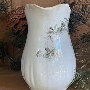 Beautiful White English Ironstone Pitcher virginia by John Edwards ...