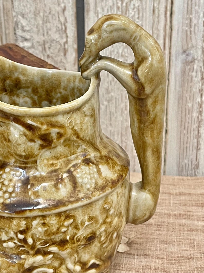 Wonderful Block Bennington Rockingham Glaze Hound – Handled Pitcher - Etsy