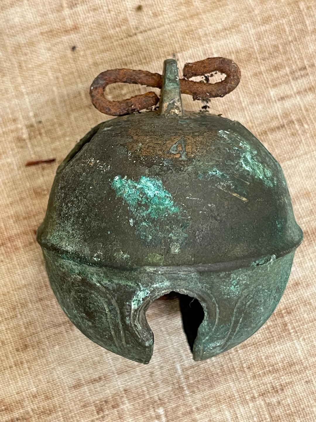 Antique 1800’s Cast Bronze Crotal Bell, Rumble Bell, Sleigh Bell. Size ...