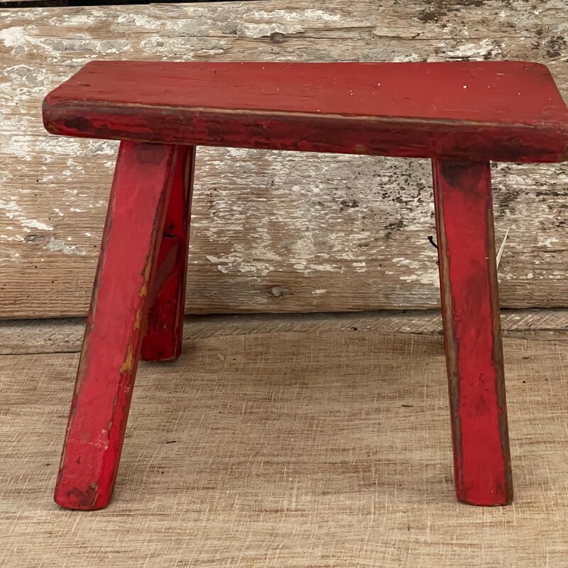 Red Stool - Etsy