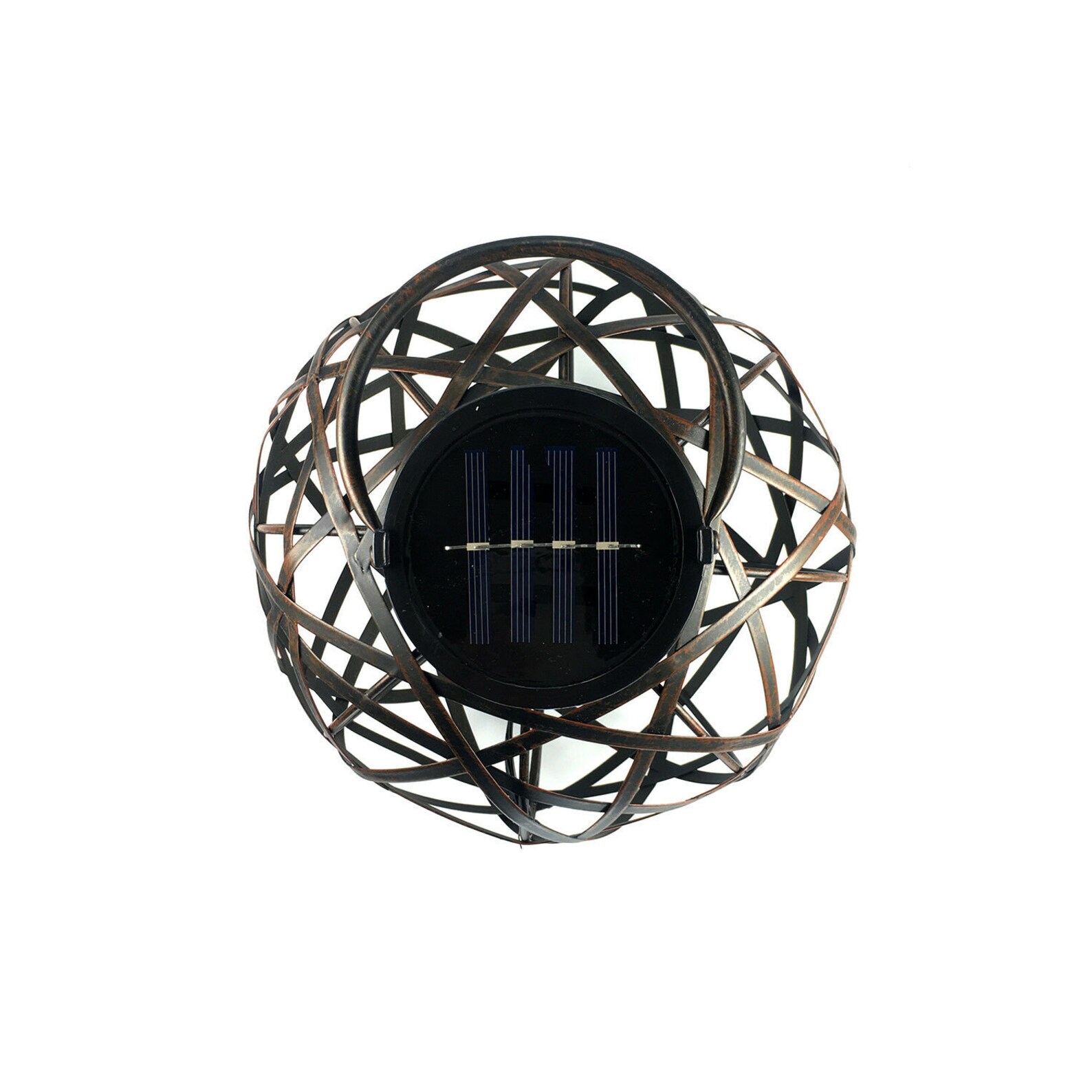1-pk Garden Metal Rattan Oval Solar Power Lantern Illuminate - Etsy