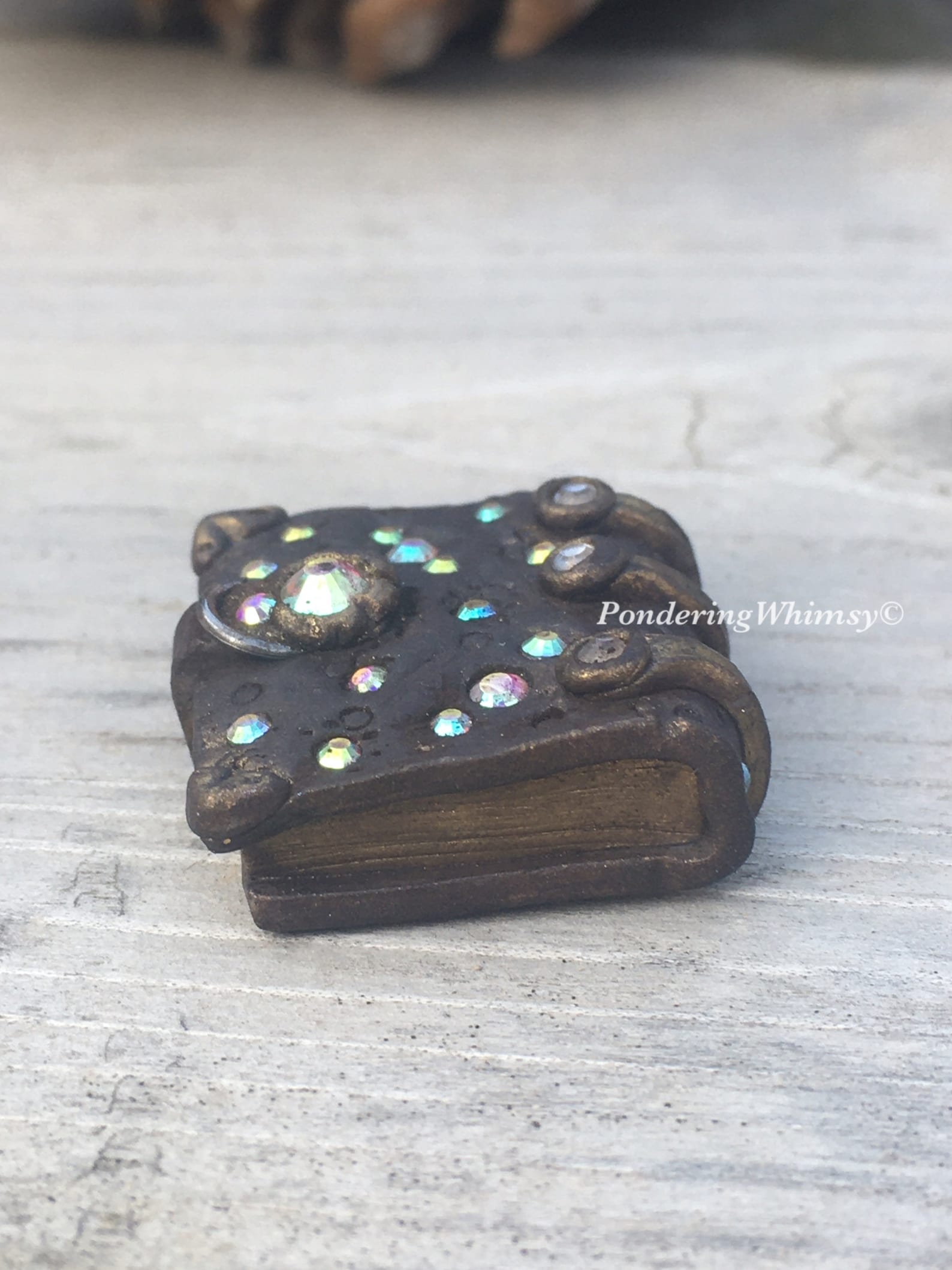 Miniature Bejeweled Journal Clay Book Miniature Book - Etsy
