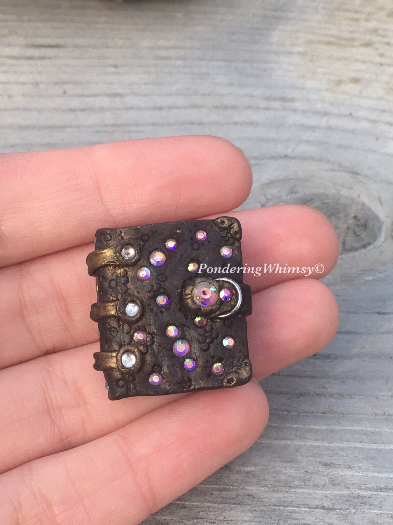 Miniature Bejeweled Journal Clay Book Miniature Book - Etsy
