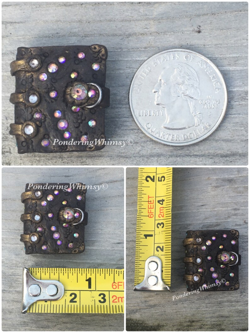 Miniature Bejeweled Journal Clay Book Miniature Book - Etsy