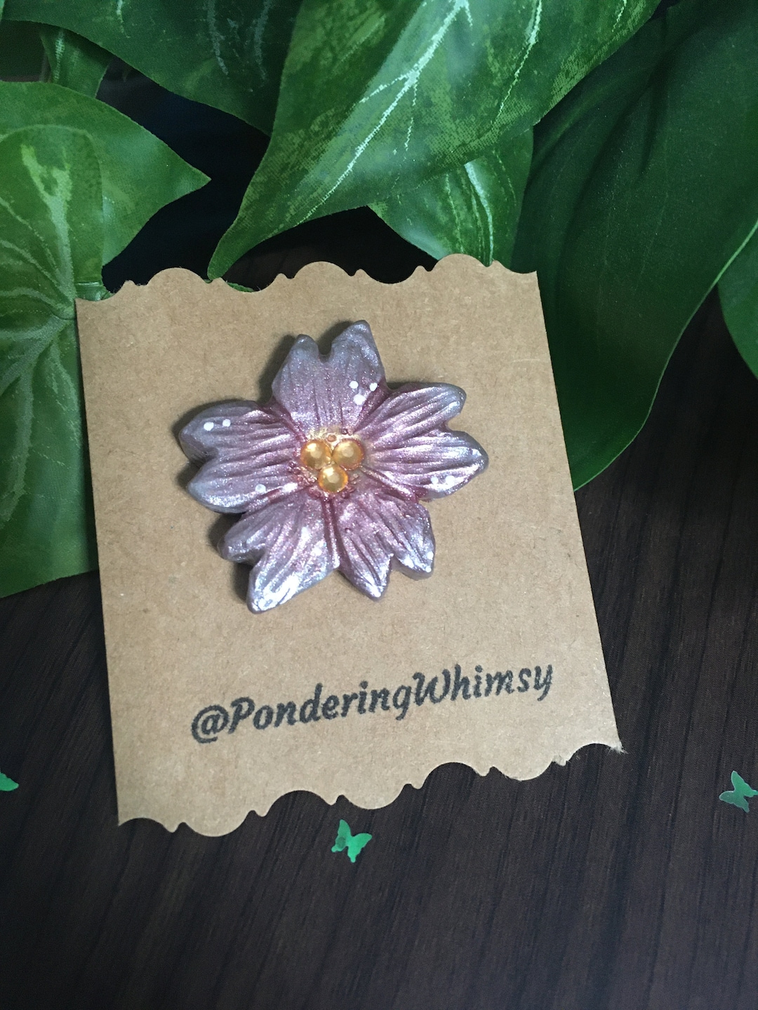 Sakura Polymer Clay Pin Handmade Cherry Blossom Lapel Pin - Etsy