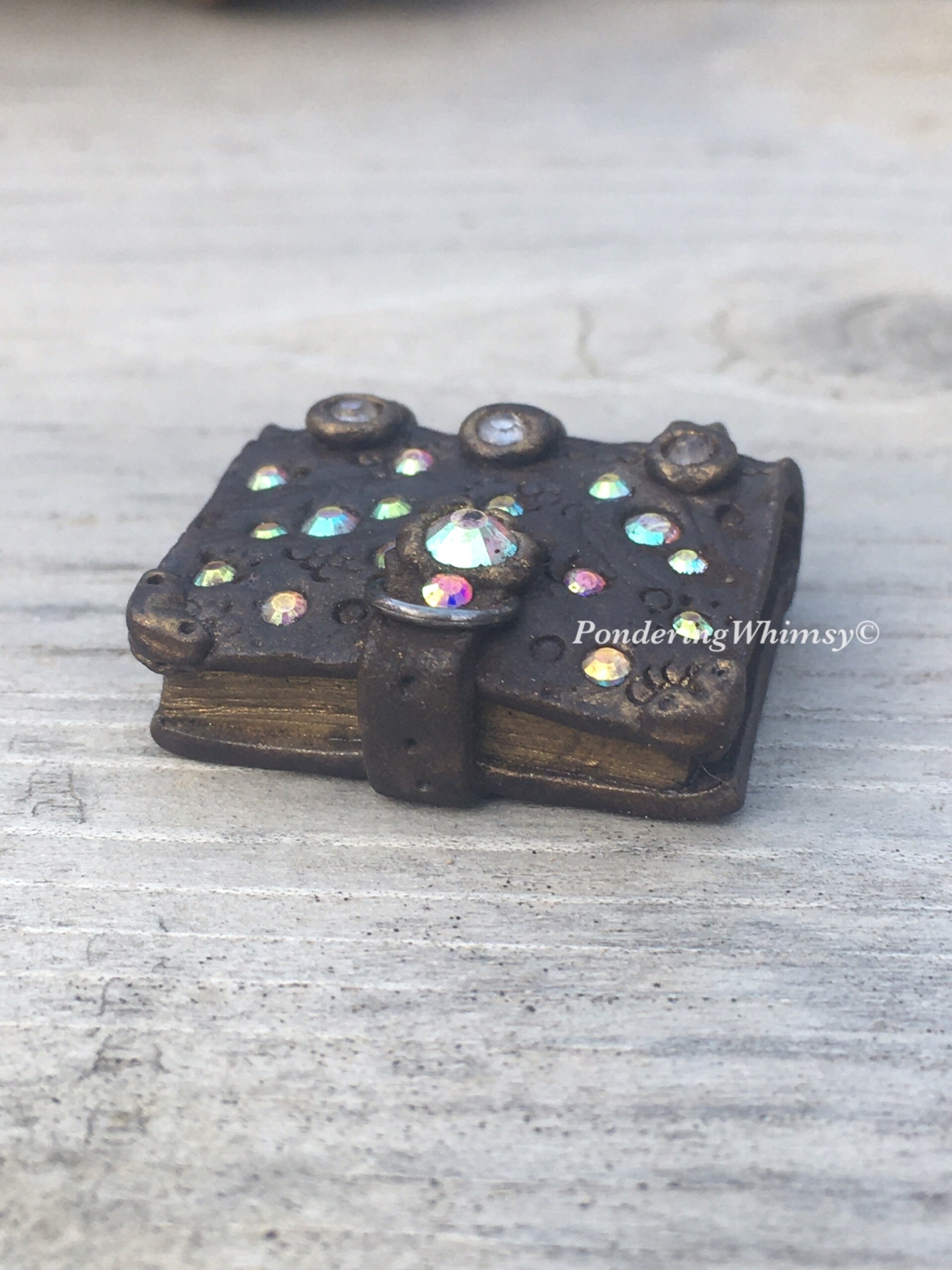 Miniature Bejeweled Journal Clay Book Miniature Book - Etsy