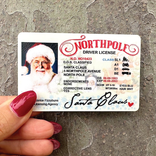 Printable Santa Driver's License - Etsy