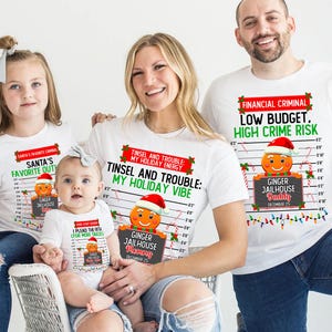 Personalized Gingerbread Family Christmas Shirt, Group Matching ...