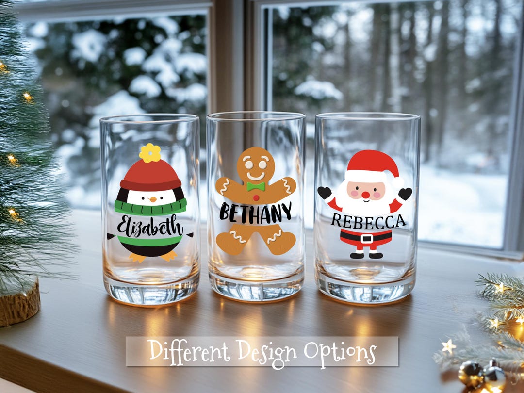 Personalized Christmas Vinyl Decals, Custom Holiday Vinyl Decals, DIY ...