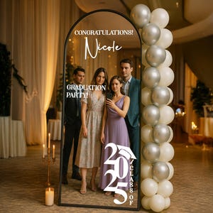 Personalized Graduation Mirror Decal, Custom Class of 2025 Party Sign ...