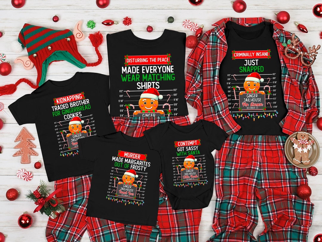 Personalized Gingerbread Family Christmas Shirt, Group Matching ...