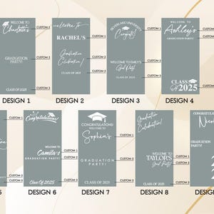 Personalized Graduation Mirror Decal, Custom Class of 2025 Party Sign ...