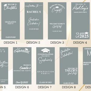 Personalized Graduation Mirror Decal, Custom Class of 2025 Party Sign ...