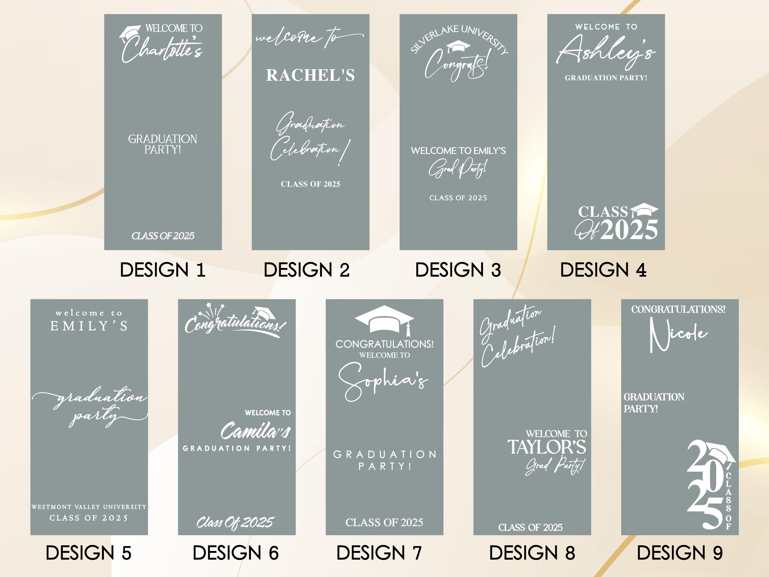 Personalized Graduation Mirror Decal, Custom Class of 2025 Party Sign ...