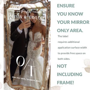 Custom Wedding Mirror Decal, Shower, Parties, Events, Personalized ...