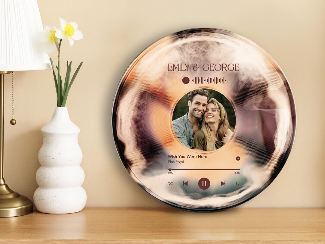 Personalized Acrylic Music Disc W/ Photo, Custom Song Plaque, Unique ...