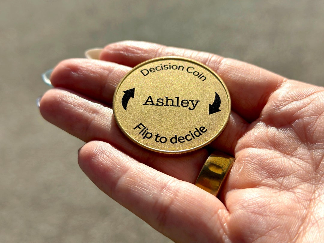 Decision Coin - Custom Photo Brass Coin - Couples Flip Coin - Gifts for ...