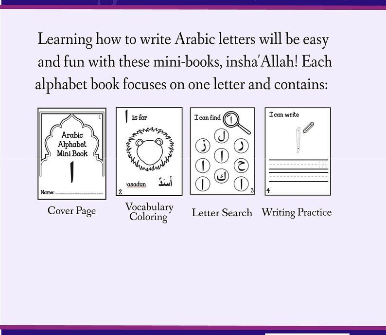 Arabic Alphabet Mini-books - Etsy