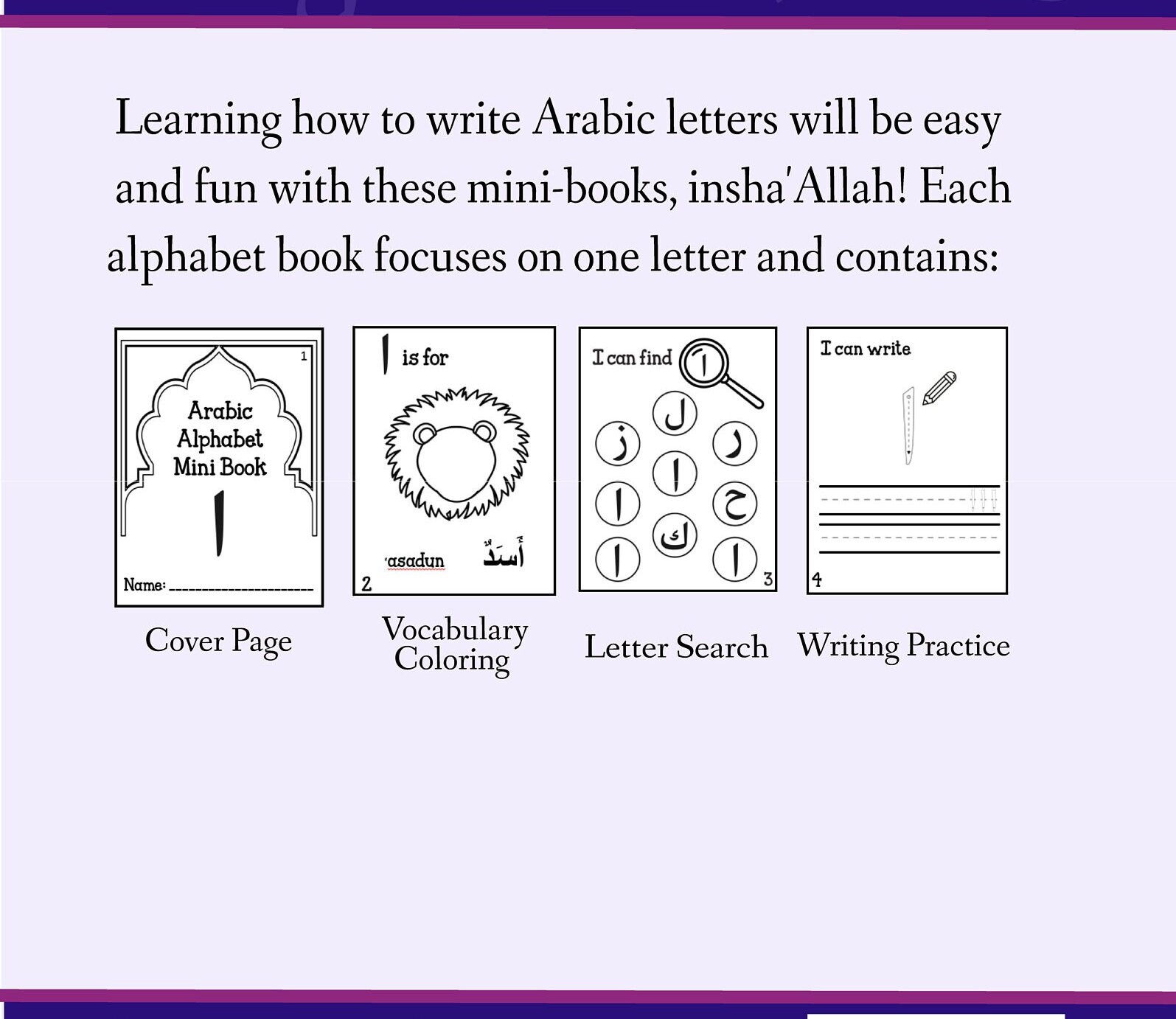 Arabic Alphabet Mini-books - Etsy