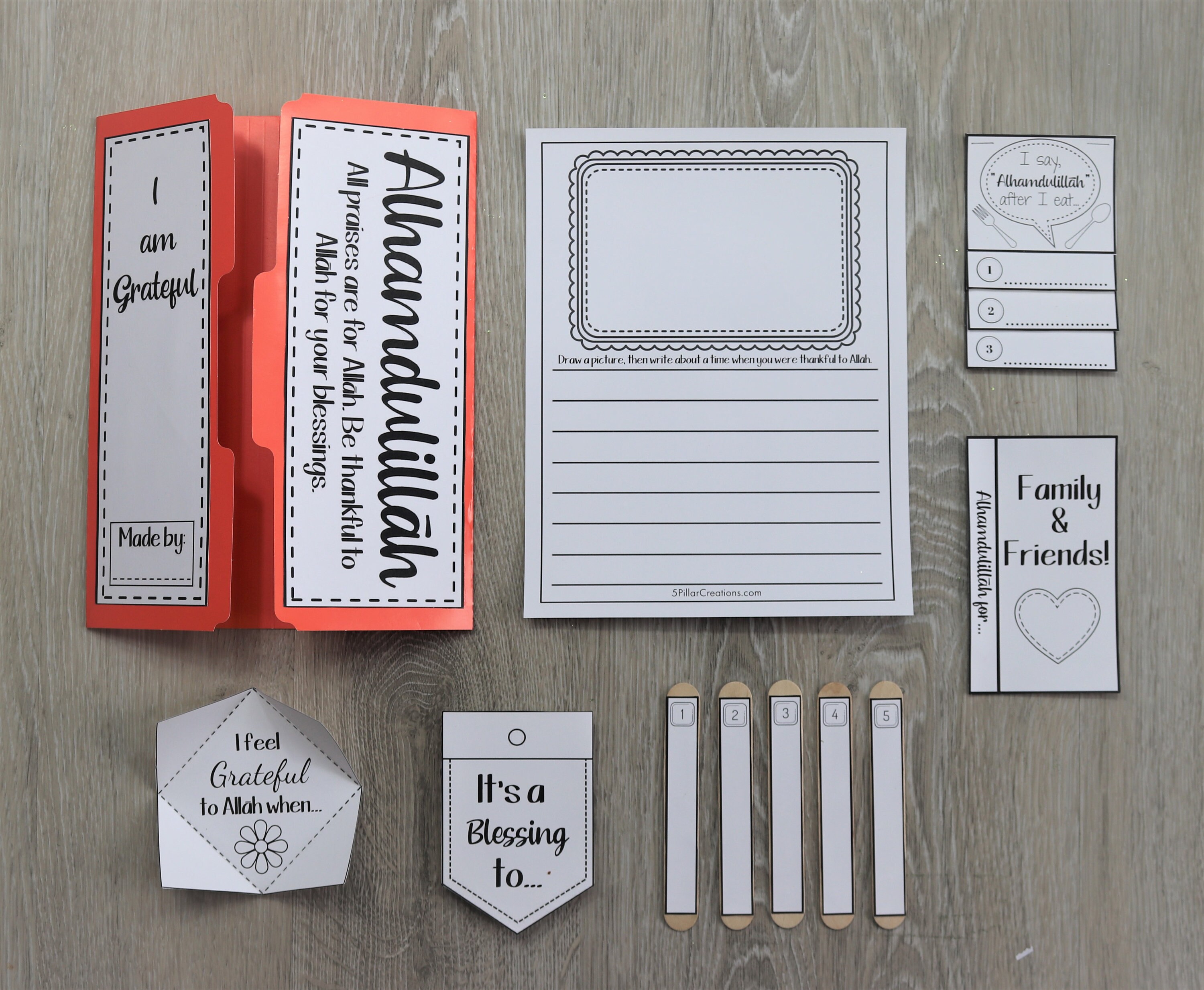 Alhamdulillāh Lapbook Folder - Etsy