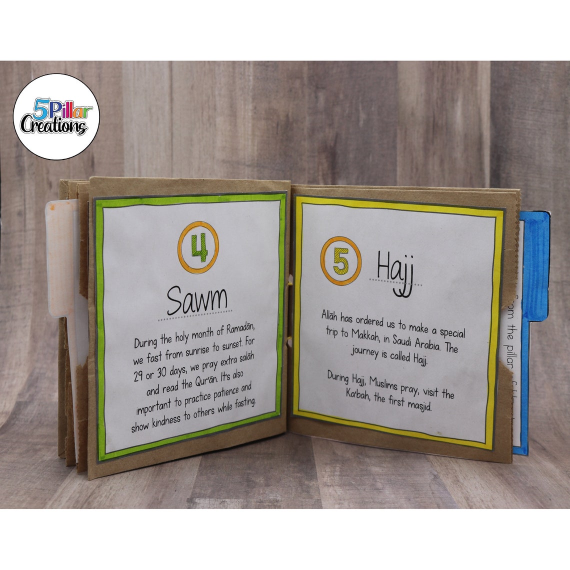 5 Pillars of Islam Bag Book Craft - Etsy