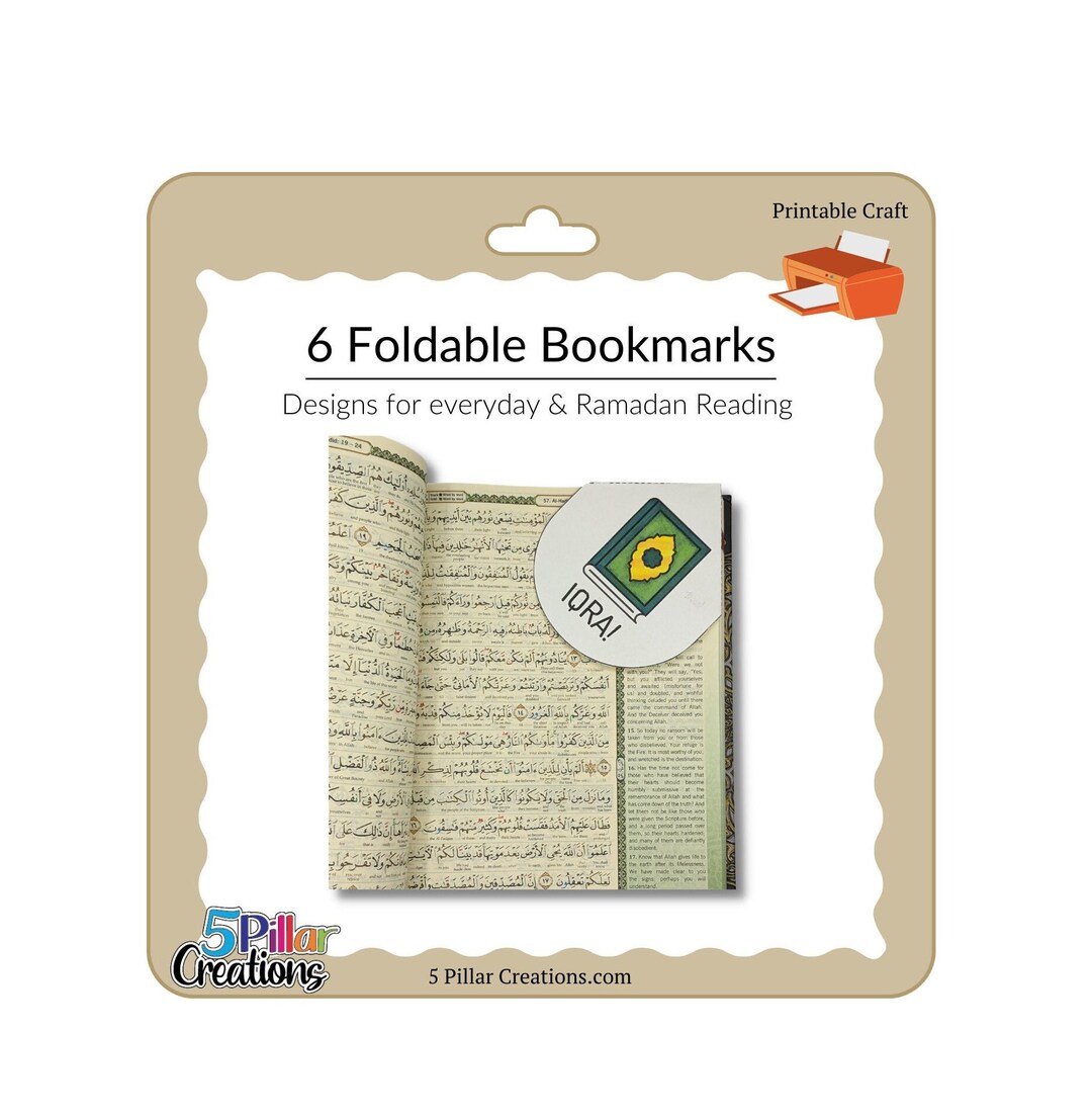 Islamic Foldable Bookmarks for Kids - Etsy