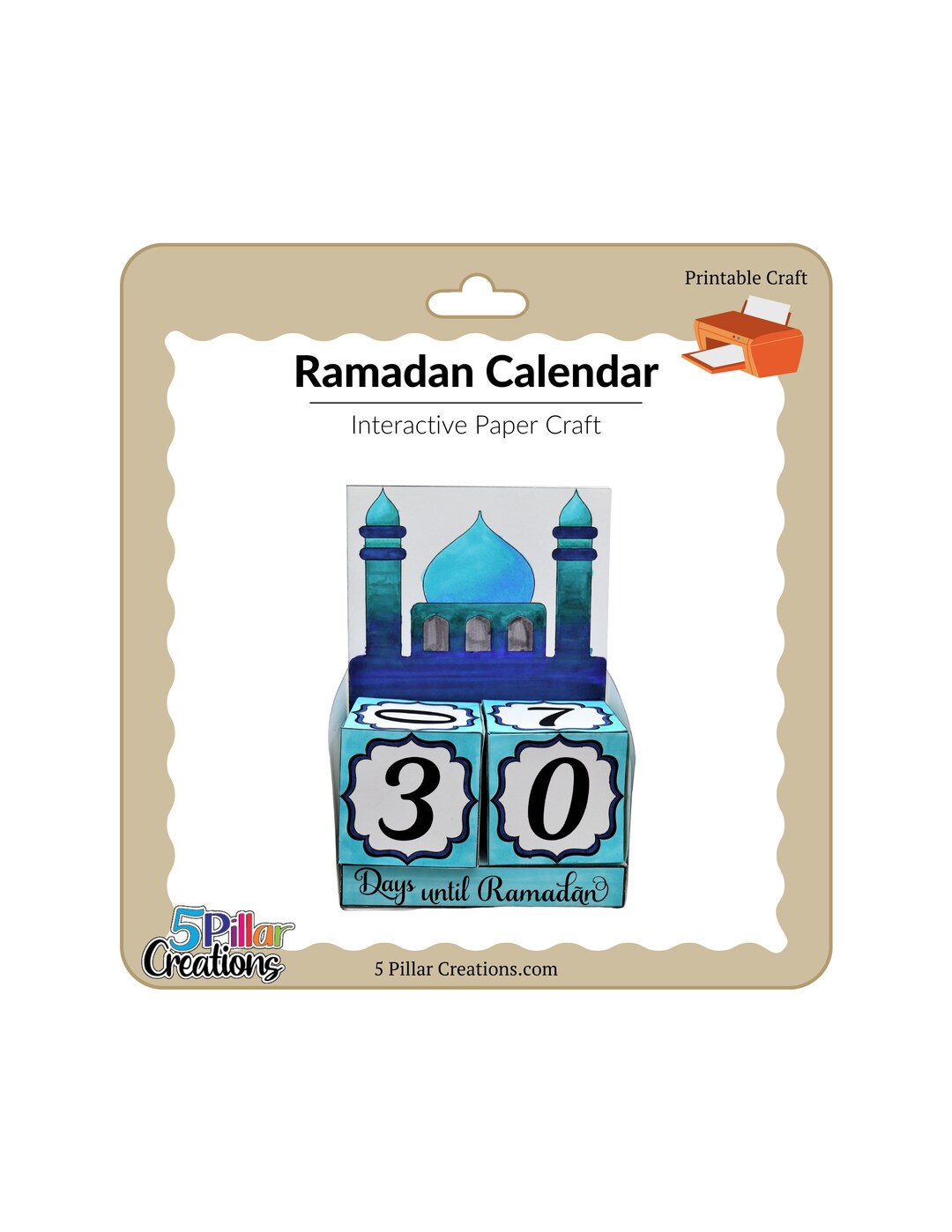 Ramadān Calendar Printable - Craft - Etsy