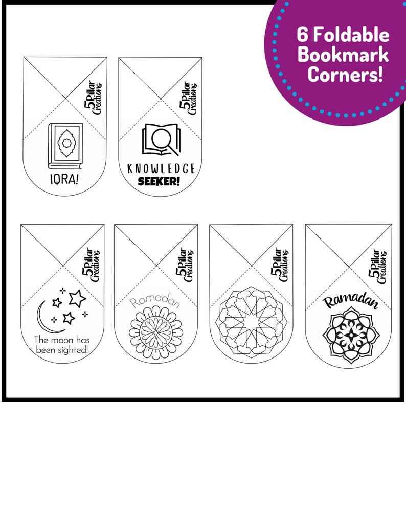 Islamic Foldable Bookmarks for Kids - Etsy UK