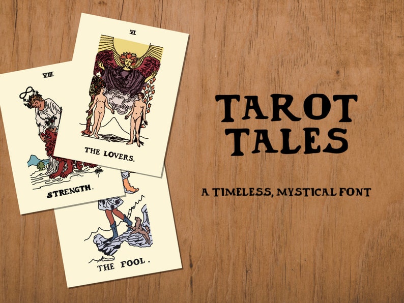 Tarot Tales Tarot Card Font Classic Tarot Fonts Modern Gothic Mystic ...