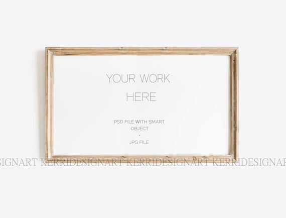 16X9 Frame TV Art Frame Mockup horizontal Mockup Frame Frame - Etsy