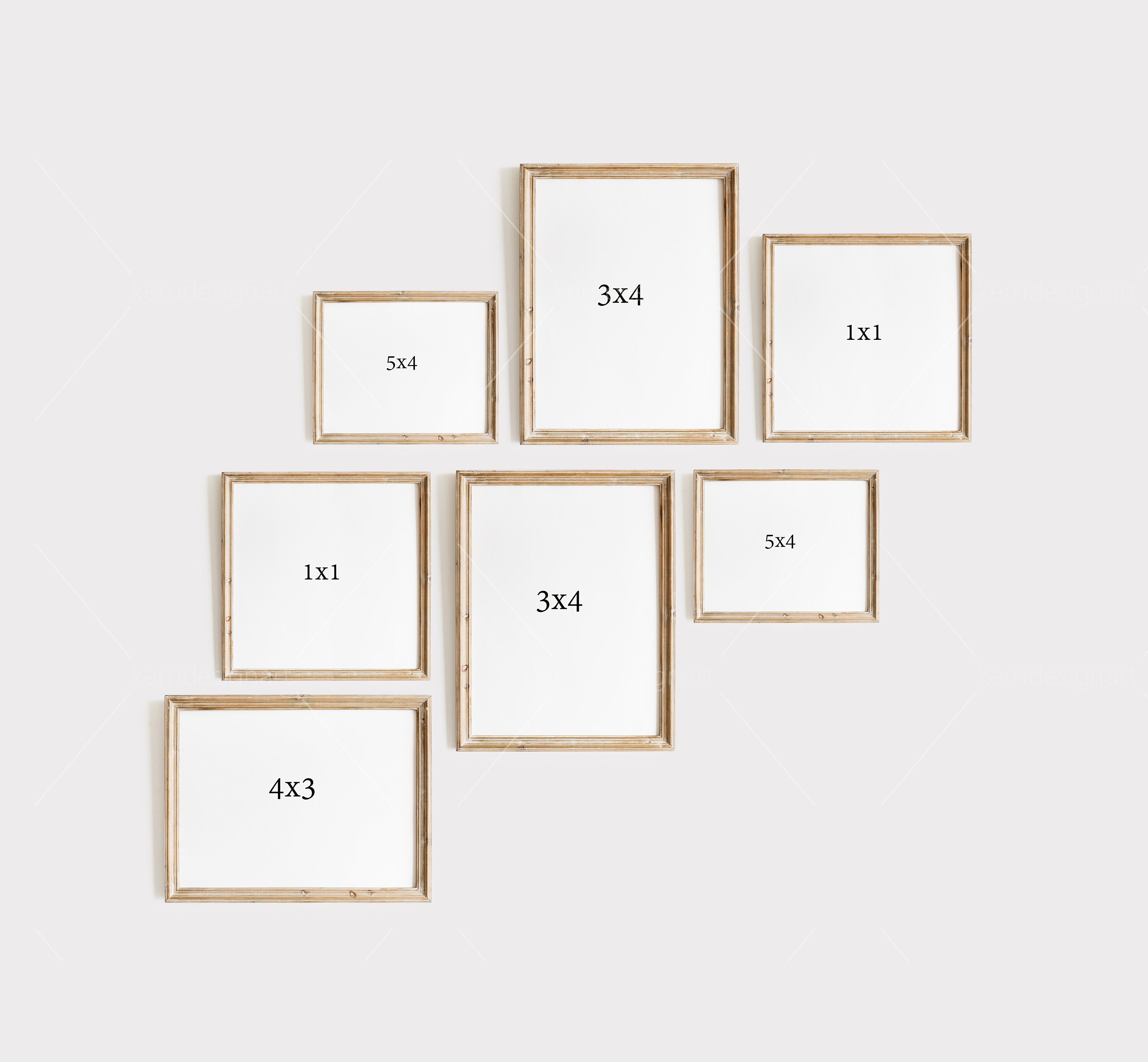 Gallery Wall Frame Mockup Set, Square & 3x4, 4x5 (PSD, JPEG) - Etsy