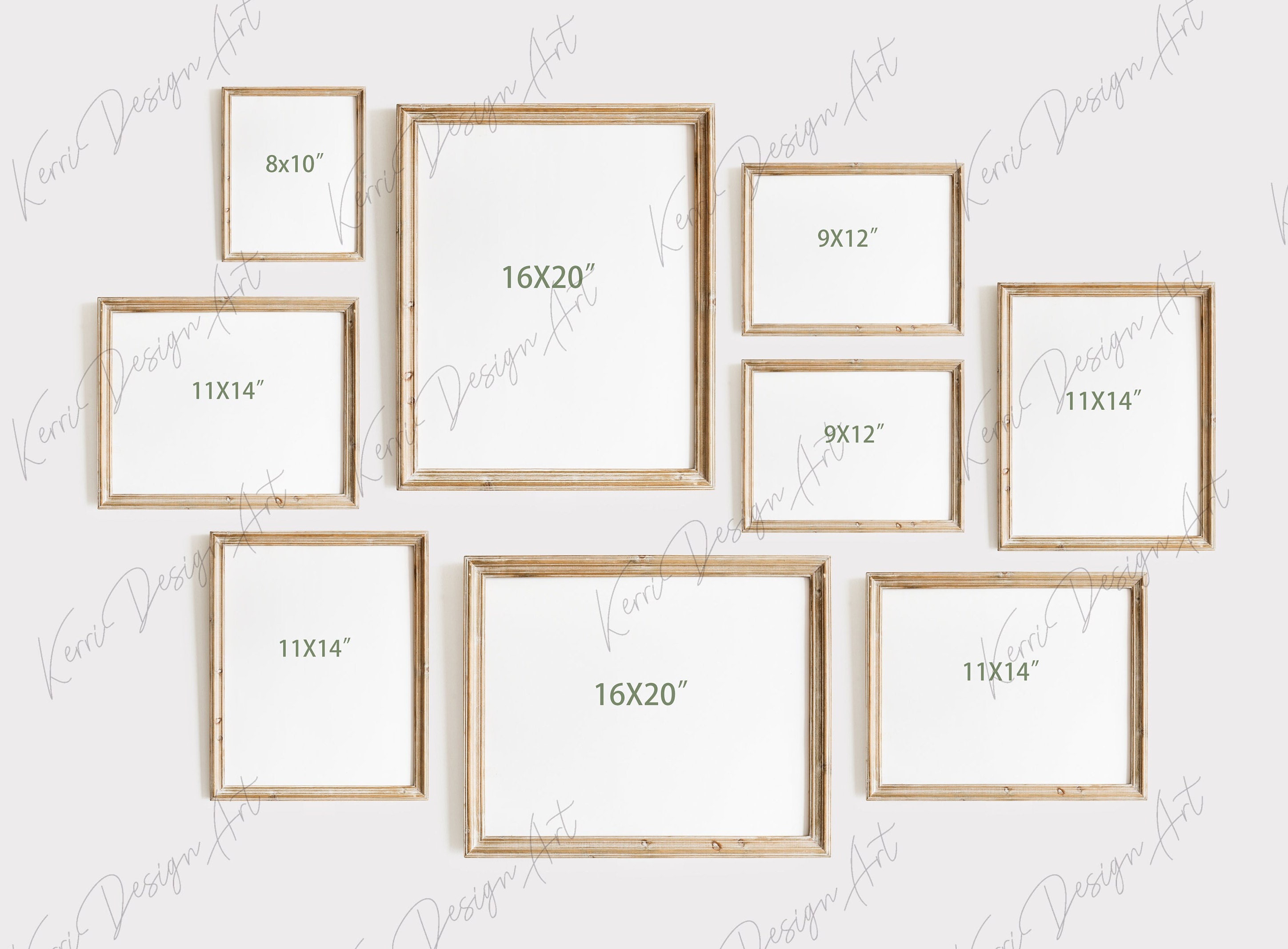 Wood Frame Mockup Set of 9-8x10 9x12 11x14 - Etsy