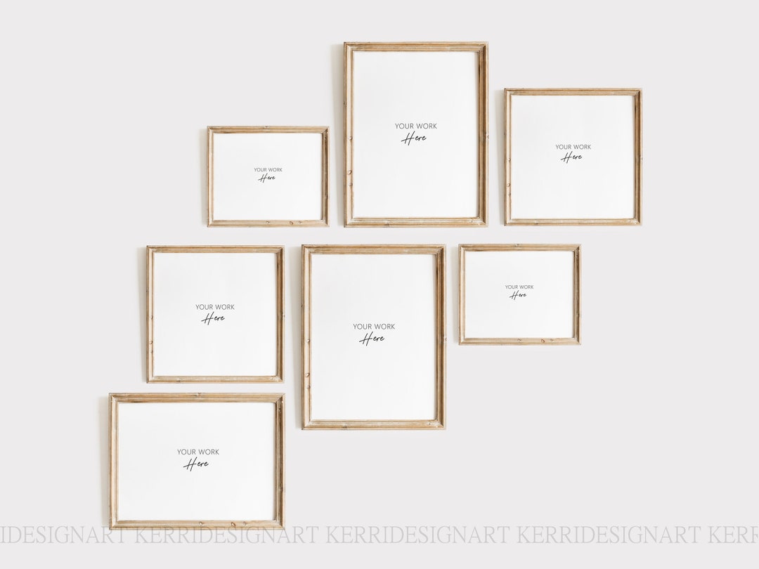 Wooden Frame Mockup Set of 7/3x4 4x5 Square/ Square - Etsy