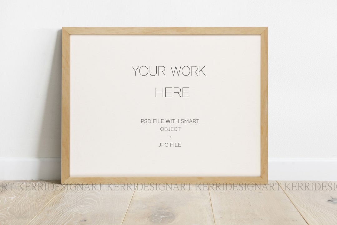 Rustic Wood Photo Frame Mockup – Wall Art Display (PSD, JPEG) - Etsy