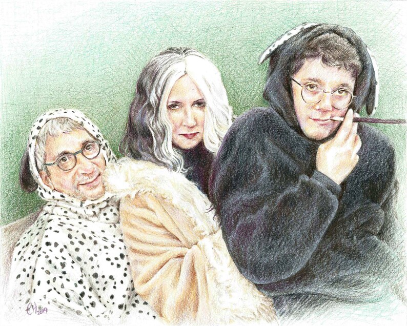 Custom Family Portrait Drawing From Photograph (3+ People), Colored ...