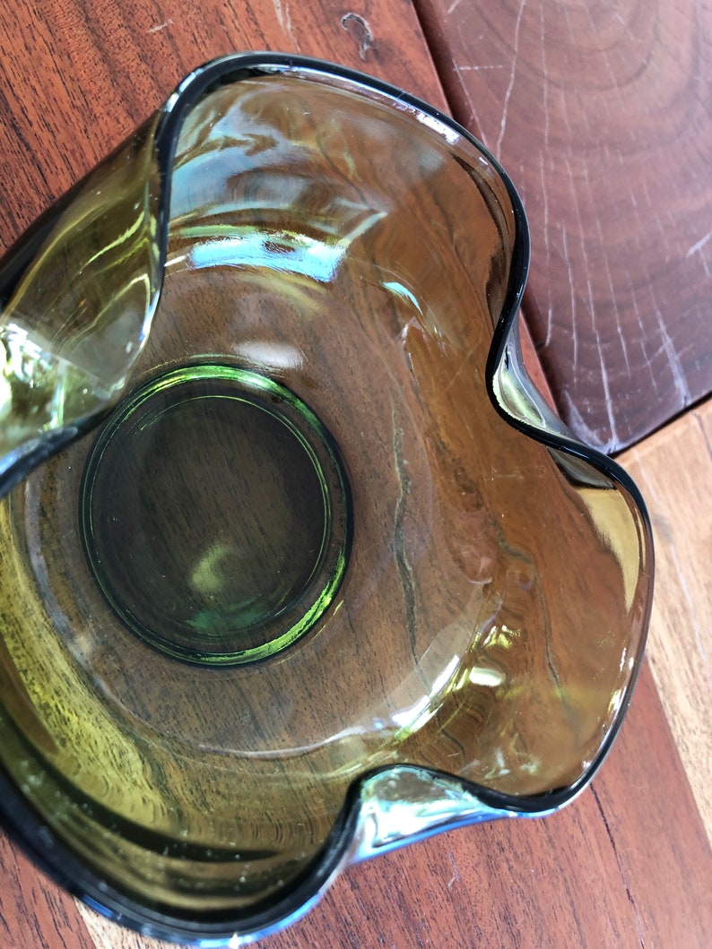 Green Inverted Scalloped Edge Chip and Dip Bowl - Etsy