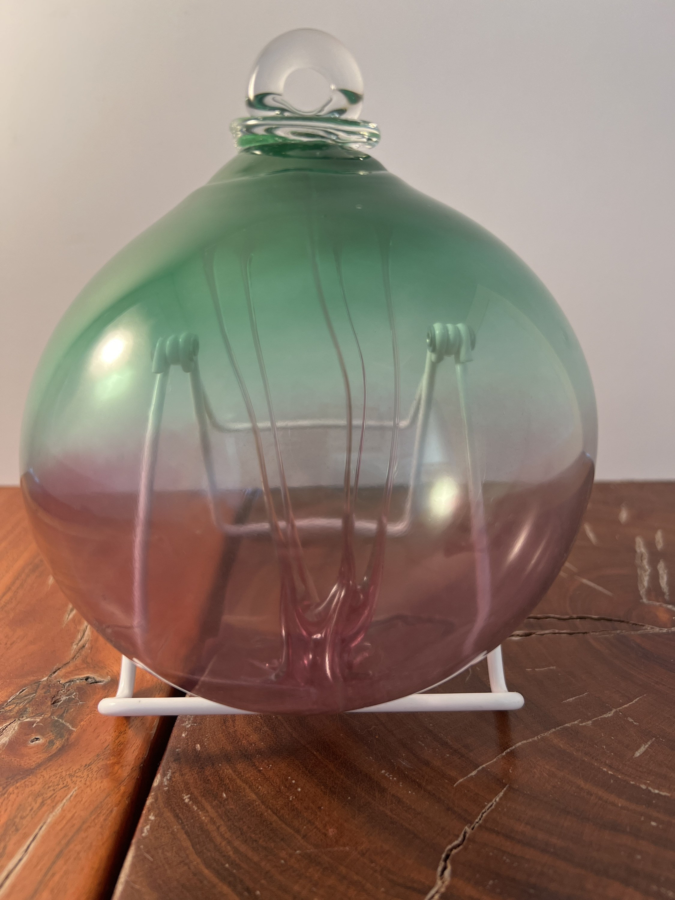 Hand-blown Witch Glass Orb / Ball Purple and Blue With Large Strands 5 ...