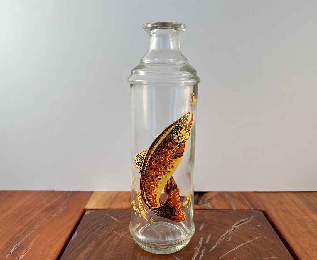 Decanter Fly Fishing Bass Design 1969 Cabin Still 12 Inches No Stopper ...
