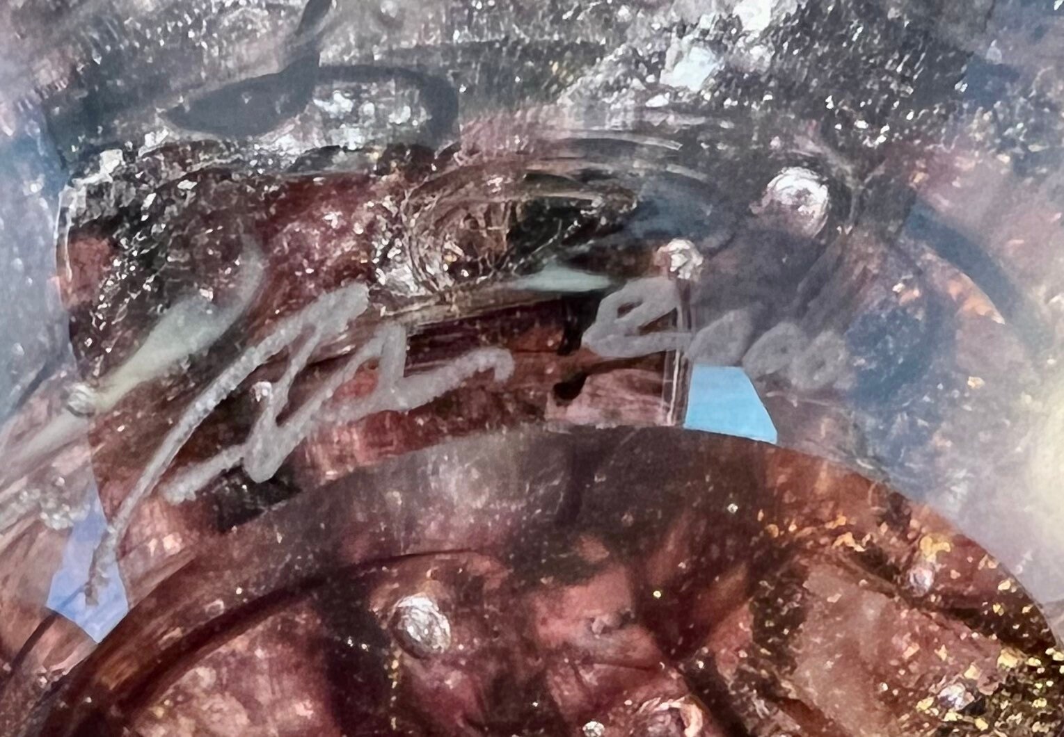 Gold and Purple Galaxy Paperweight Sign and Dated 2000 - Etsy