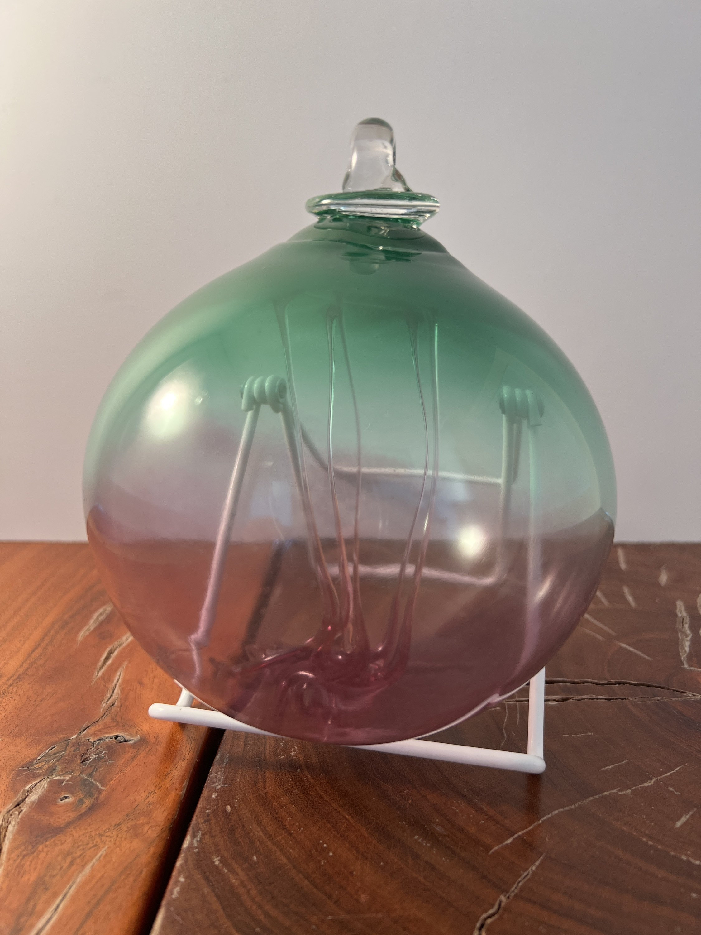 Hand-blown Witch Glass Orb / Ball Purple and Blue With Large Strands 5 ...