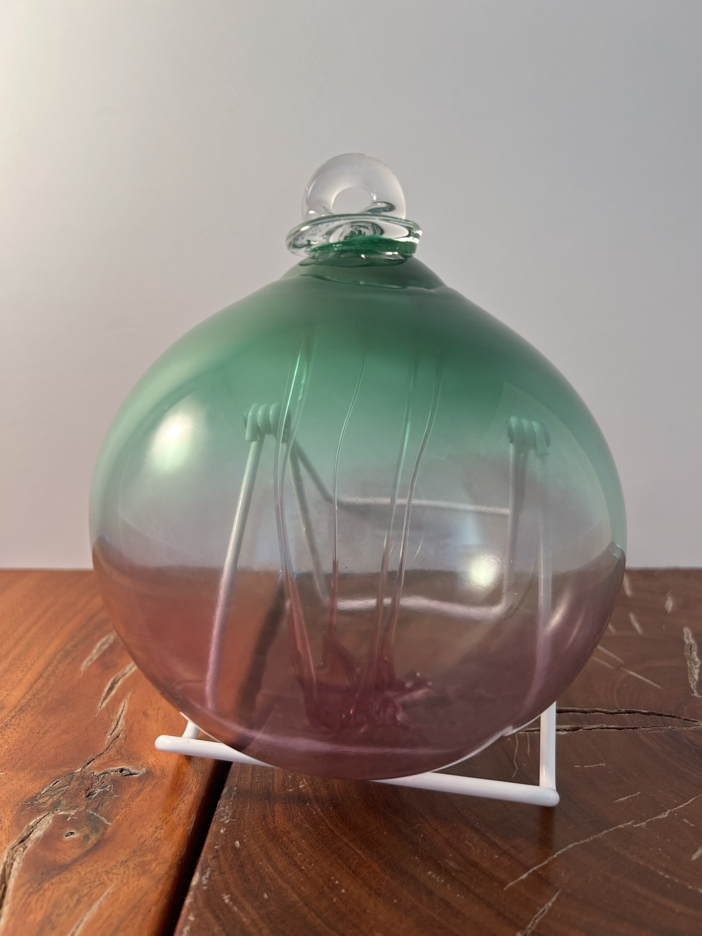 Hand-blown Witch Glass Orb / Ball Purple and Blue With Large Strands 5 ...