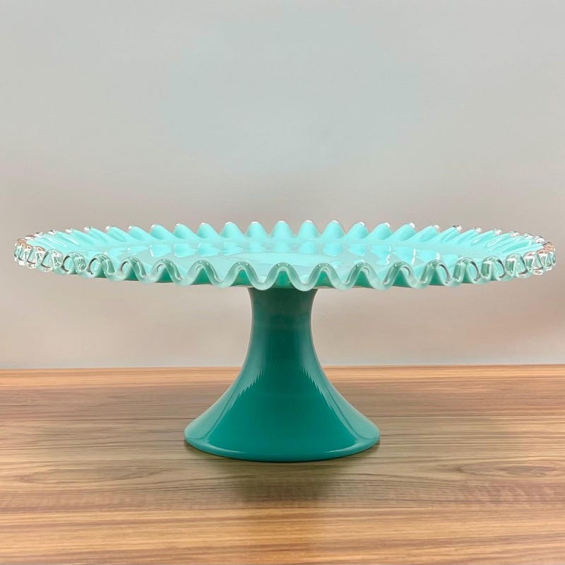Milk Glass Cake Stand - Etsy