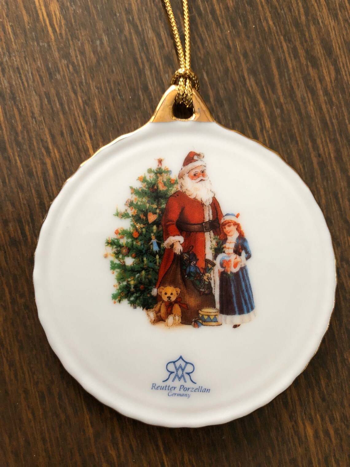 Vintage Reutter Porzellan Christmas Ornament Christmas Tree, Santa and ...