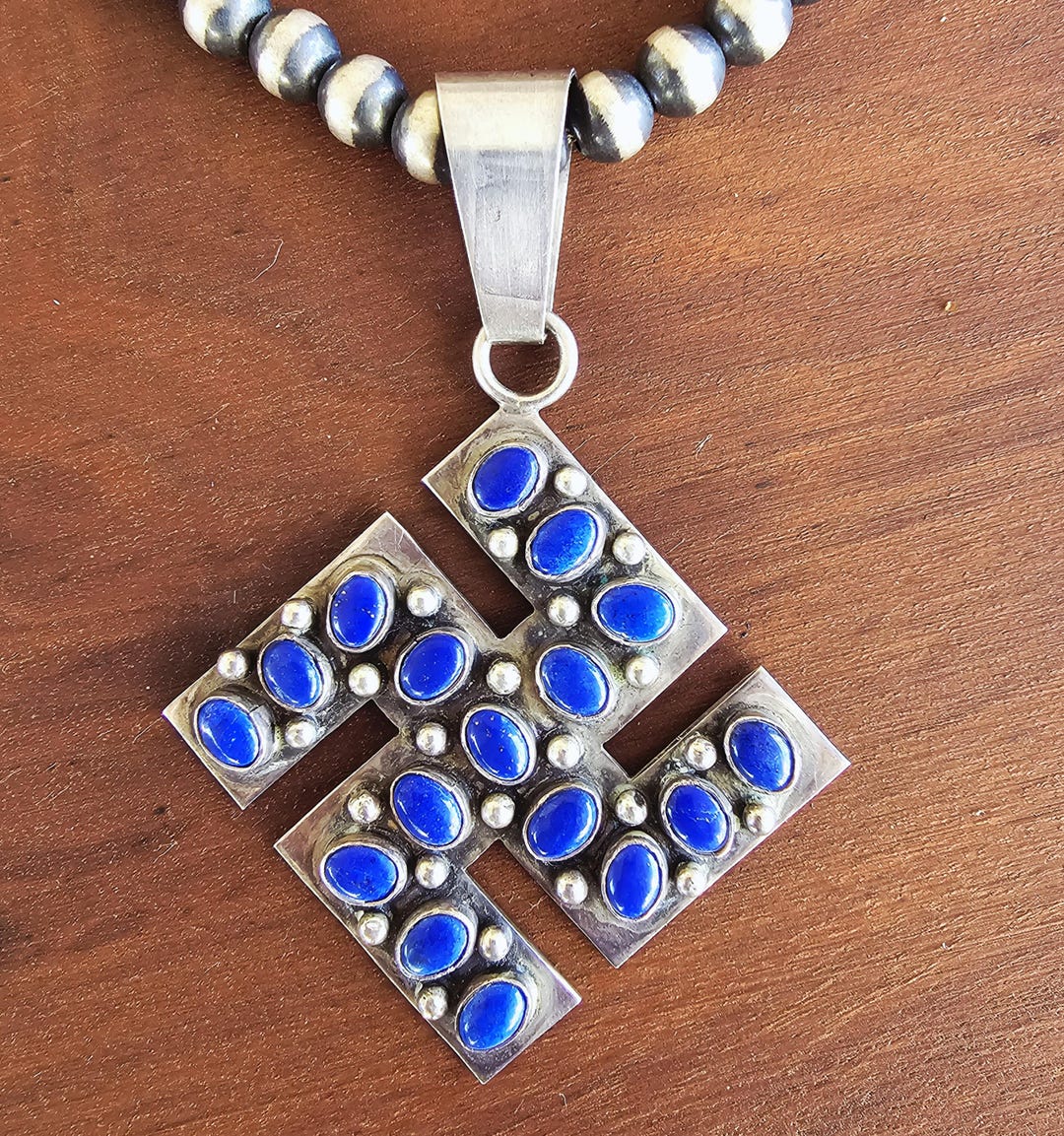 Lapis & Sterling Whirling Log Necklace Vintage 1970s Old Pawn JN 743 - Etsy