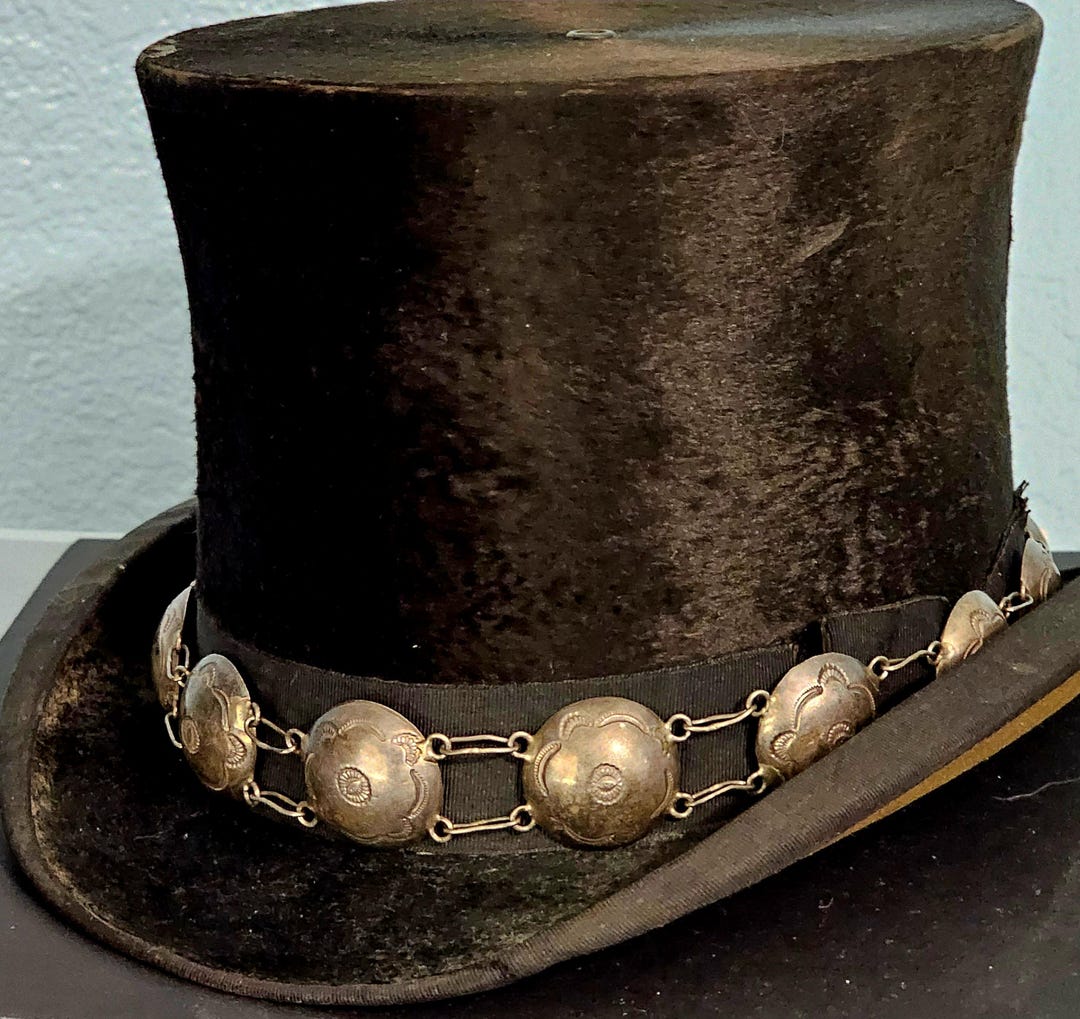Solid Silver Disc Concho Vintage Sterling Hatband Old Pawn - Etsy